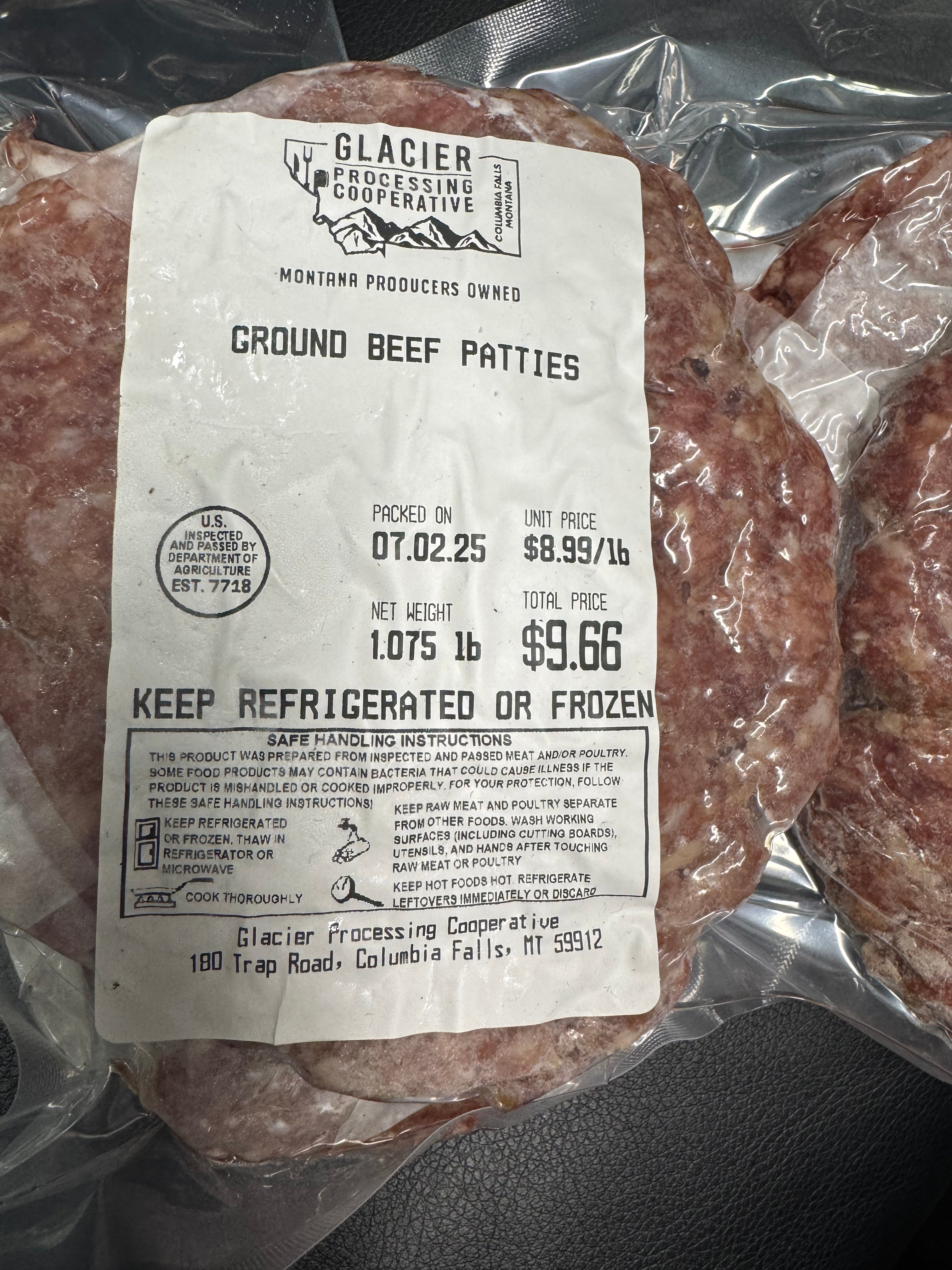 Ground Beef Patties - Pickup only, shipping not available – Glacier ...